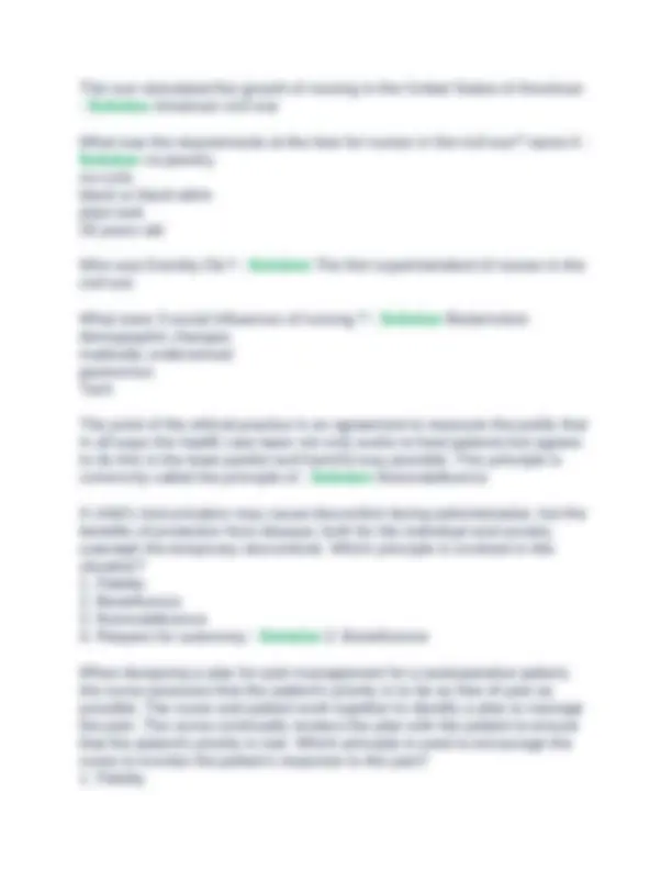 Nursing Fundamentals: Multiple Choice Questions and Answers | Exams ...