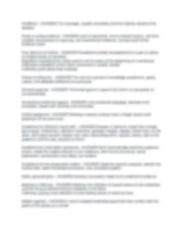 Communication Arts 100 Final Exam Review: Key Concepts and Definitions ...