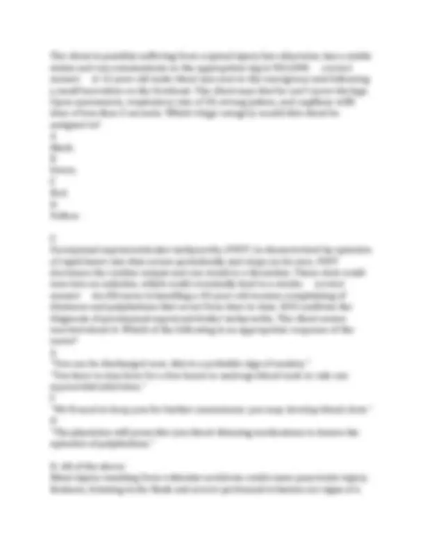 Disaster Nursing: NCLEX Questions and Answers | Exams Nursing | Docsity