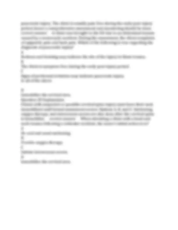 Disaster Nursing: NCLEX Questions and Answers | Exams Nursing | Docsity