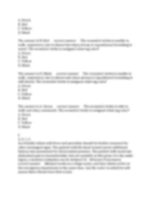 Disaster Nursing: NCLEX Questions and Answers | Exams Nursing | Docsity