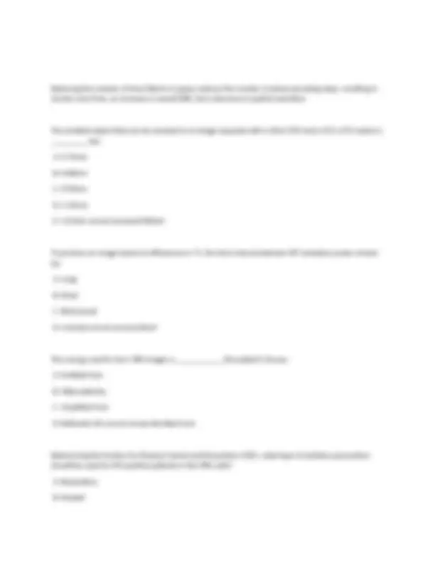 ARRT MRI Mock Registry: Multiple Choice Questions and Answers | Exams Nursing | Docsity