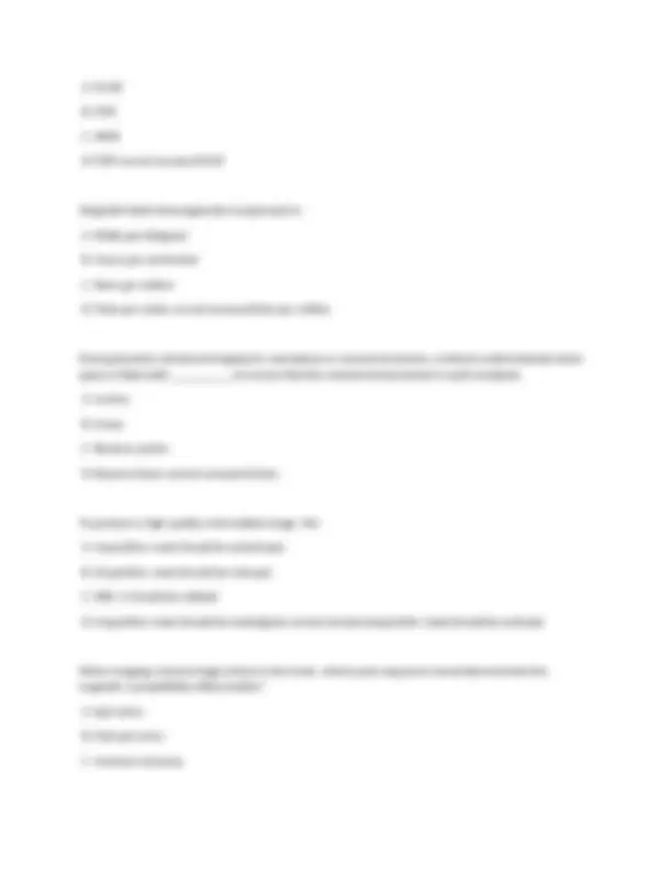 ARRT MRI Mock Registry: Multiple Choice Questions and Answers | Exams Nursing | Docsity