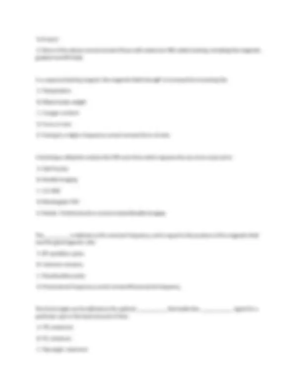 ARRT MRI Mock Registry: Multiple Choice Questions and Answers | Exams Nursing | Docsity