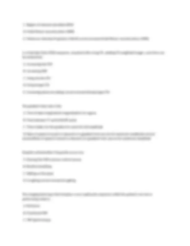 ARRT MRI Mock Registry: Multiple Choice Questions and Answers | Exams Nursing | Docsity