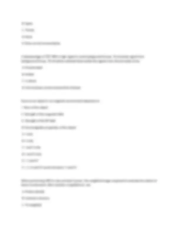 ARRT MRI Mock Registry: Multiple Choice Questions and Answers | Exams Nursing | Docsity