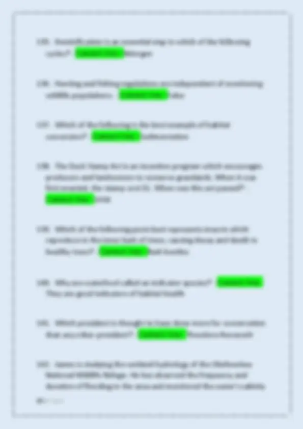 Ducks Unlimited Ecology Test: 150 Questions and Answers | Exams ...