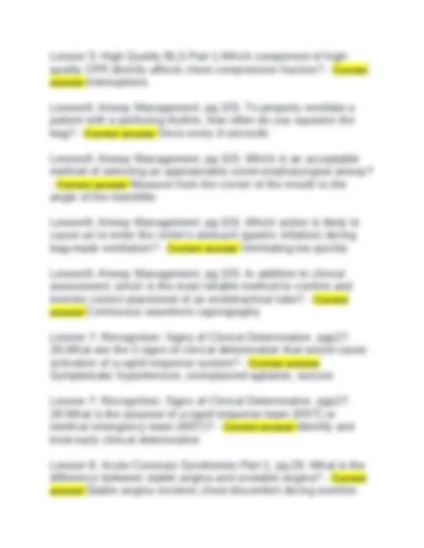 ACLS Pre-Course Questions & Answers: Resuscitation Education Guide ...