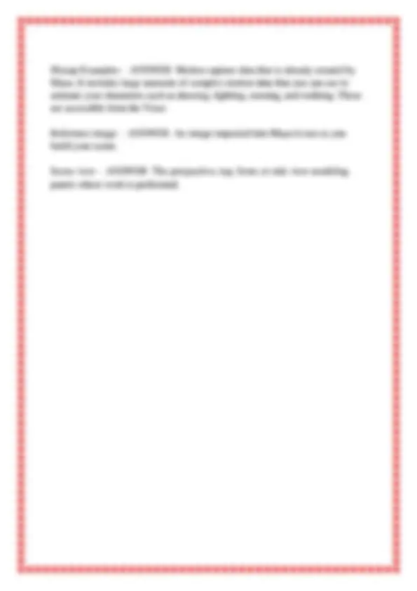 AUTODESK MAYA ANIMATION VOCABULARY QUESTIONS AND ANSWERS | Exams Computer Graphics and Animation ...