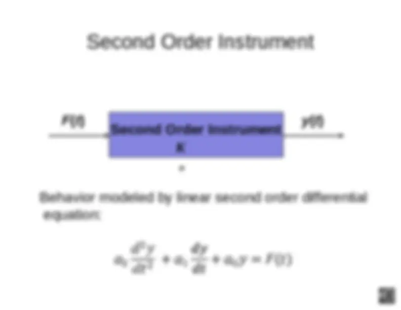 Second Order Systems in Measurement Systems: Step Function Input ...