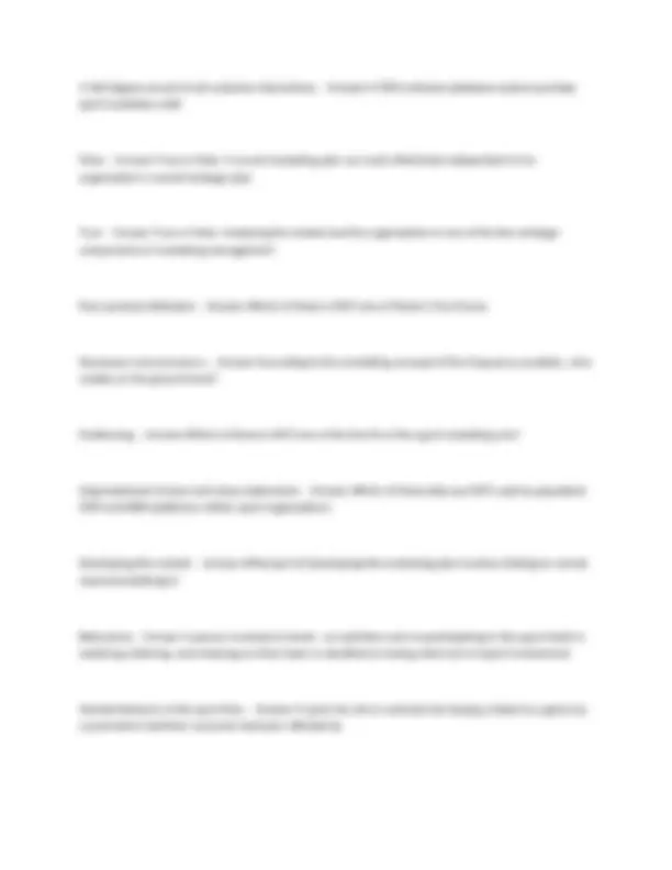 HNES 304 Final Exam (Part 1): Sports Marketing Concepts and Applications | Exams Nursing | Docsity