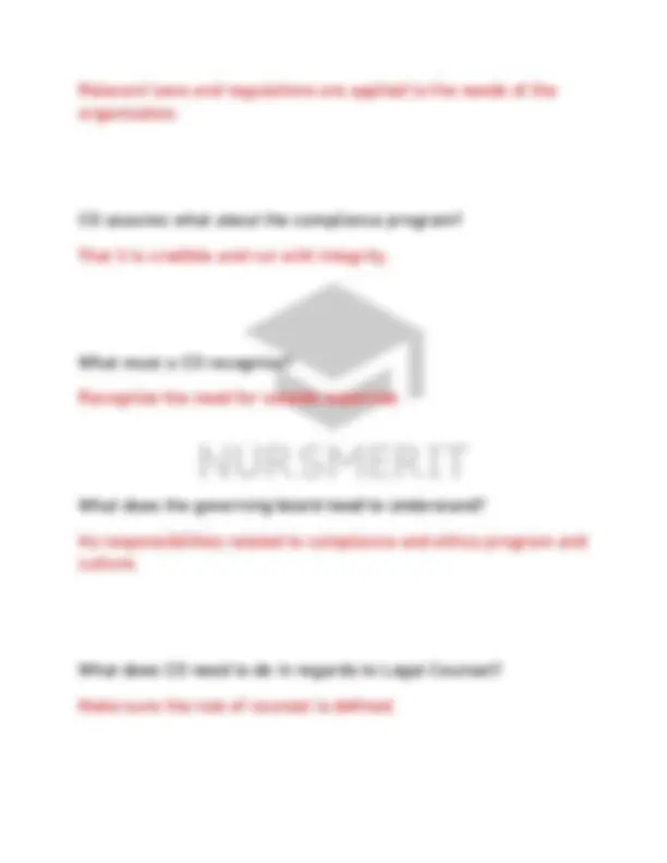 CCEP Compliance And Ethics Professional Exam 2025 Blueprint: Solved ...