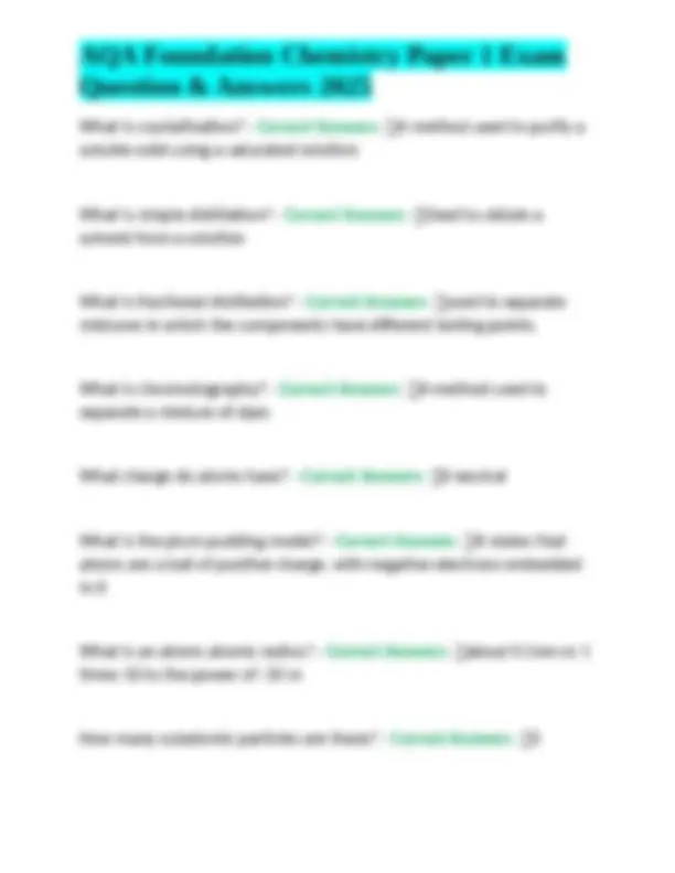 AQA Foundation Chemistry Paper 1 Exam: Questions and Answers 2025 ...
