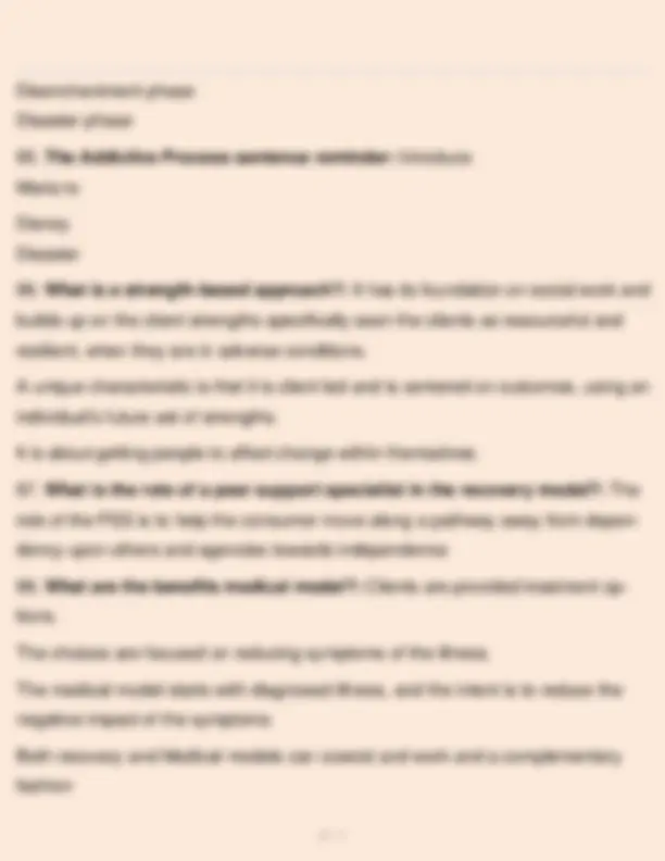 Peer Support Specialist Certification Exam Practice Questions and ...