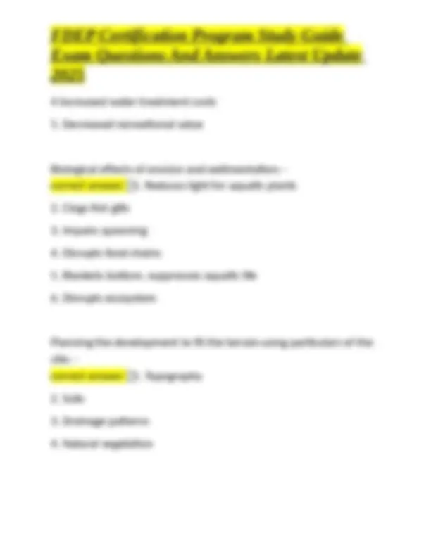 FDEP Certification: Erosion & Sedimentation Exam Study Guide | Exams ...