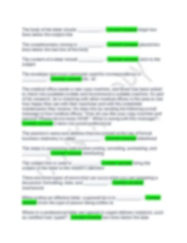 Communication & Office Skills: Chapters 4, 8, 10, 13, 16, 36 Q&A ...