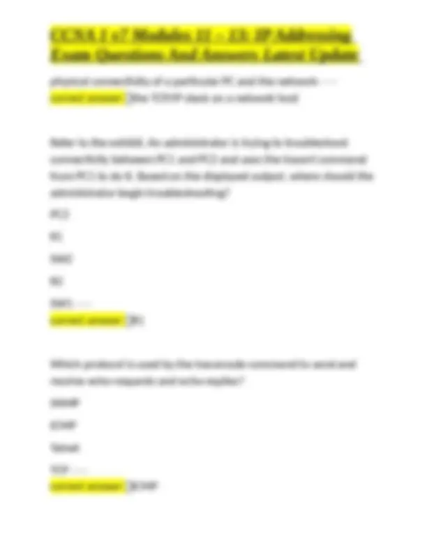 CCNA 1 v7 Modules 11 – 13: IP Addressing Exam Questions And Answers ...