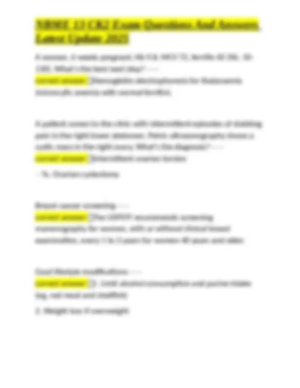 NBME 13 CK2 Exam Questions and Answers: A Comprehensive Guide for ...