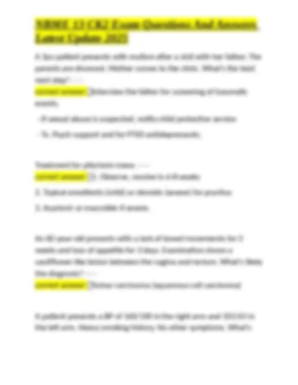 NBME 13 CK2 Exam Questions and Answers: A Comprehensive Guide for ...