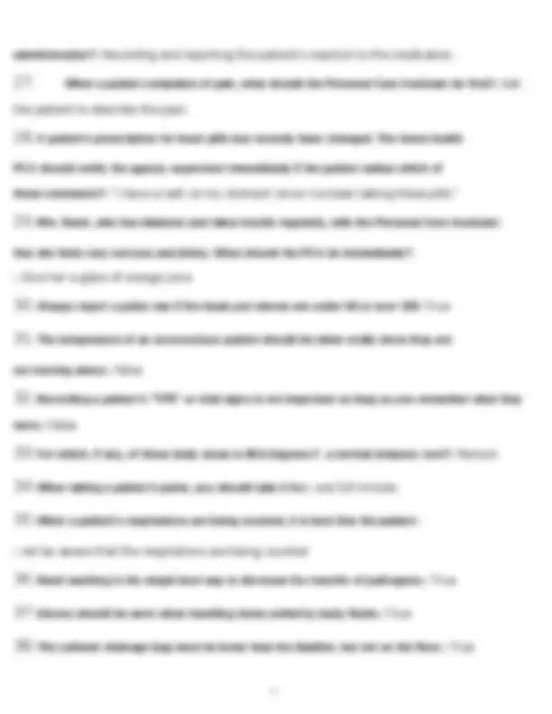 PCA Competency Test (Georgia Exam) Questions with Answers | Exams ...