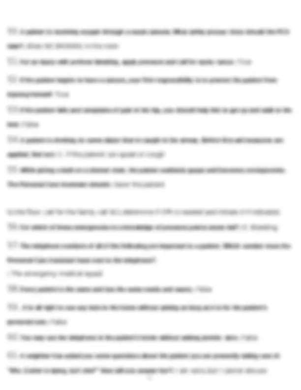 PCA Competency Test (Georgia Exam) Questions with Answers | Exams ...