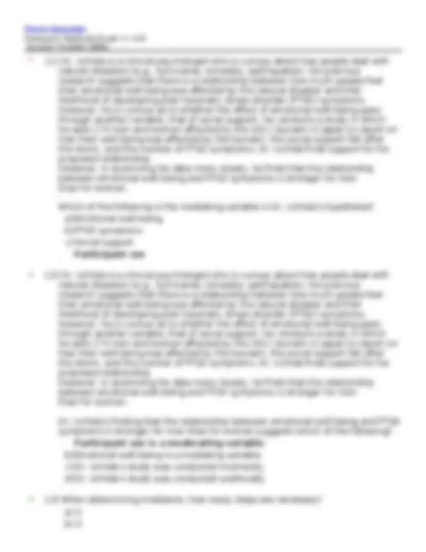 PSY 260 Topic 6 Exam 3 Answers - Onground | Assignments Psychology | Docsity