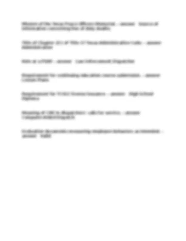 TEEX (1080) Module 1: Questions and Answers for Public Safety ...