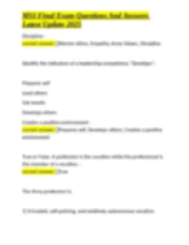 MSI Final Exam: Infantry Tactics and Procedures | Exams Military ...