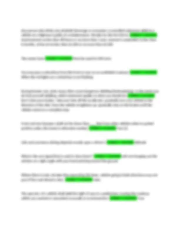 Guam Permit Written Test Practice Questions | Exams Law | Docsity