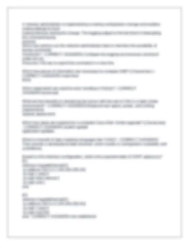 CCNP 350-401 ENCOR EXAM QUESTIONS WITH CORRECT ANSWERS 100% 2024 | Exams Advanced Education ...