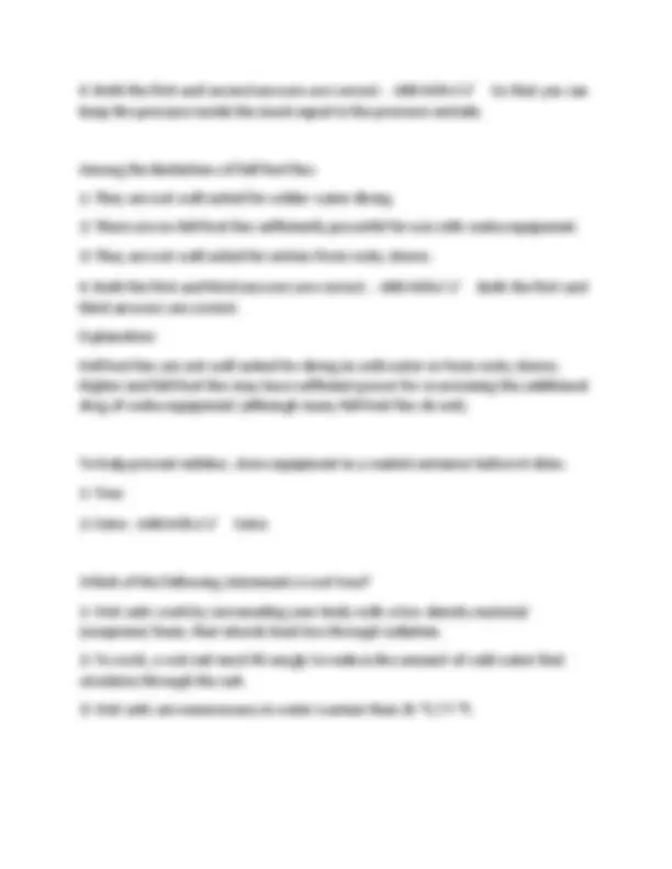 Scuba Diving Final Exam Questions and Answers | Exams Advanced ...