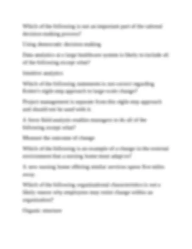 Healthcare Management Final Exam Questions with Complete Solutions ...