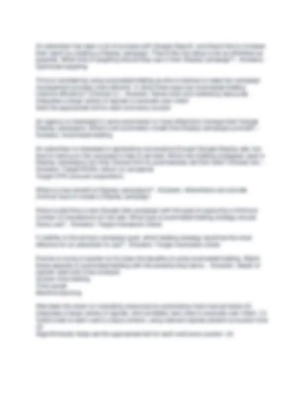 Google Ads Display Certification Exam Questions and Answers | Exams ...