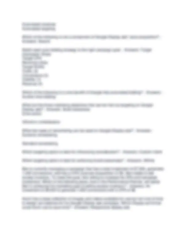 Google Ads Display Certification Exam Questions and Answers | Exams ...