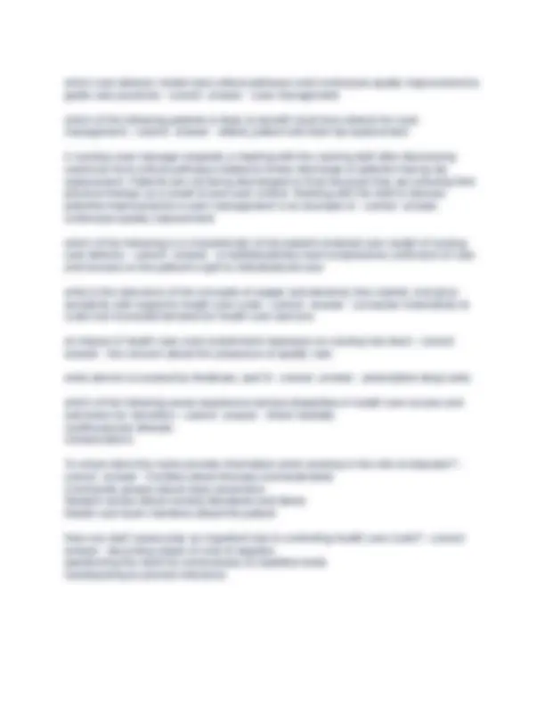 U.S. Health Care System: Multiple Choice Questions and Answers | Exams ...