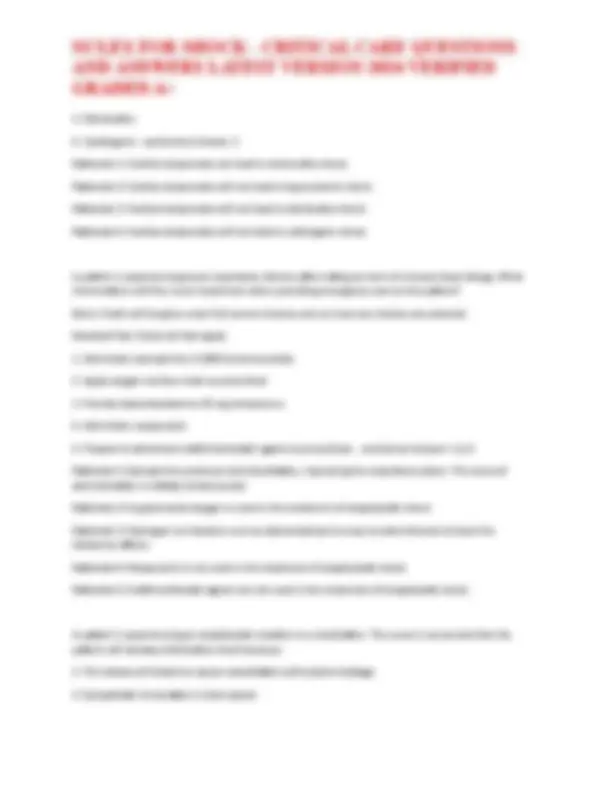 NCLEX Questions and Answers: Shock - Critical Care | Exams Nursing ...