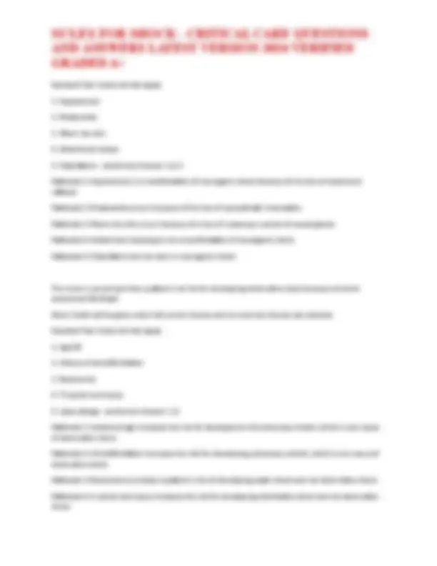 NCLEX Questions and Answers: Shock - Critical Care | Exams Nursing ...