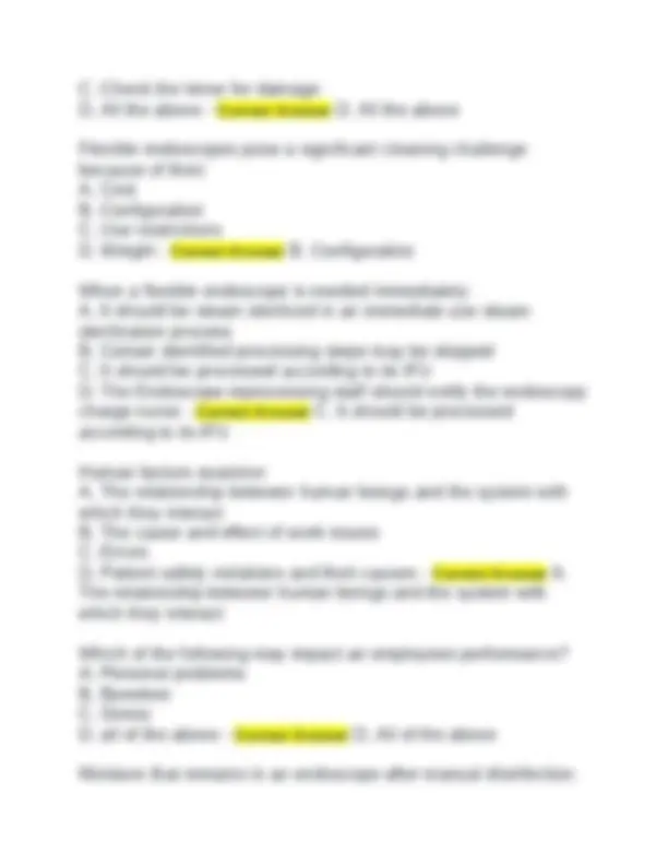 Certified Endoscope Reprocessor Exam Practice Questions and Answers ...