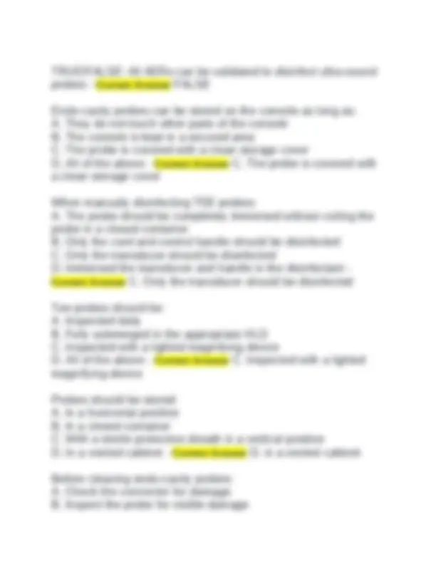 Certified Endoscope Reprocessor Exam Practice Questions and Answers ...