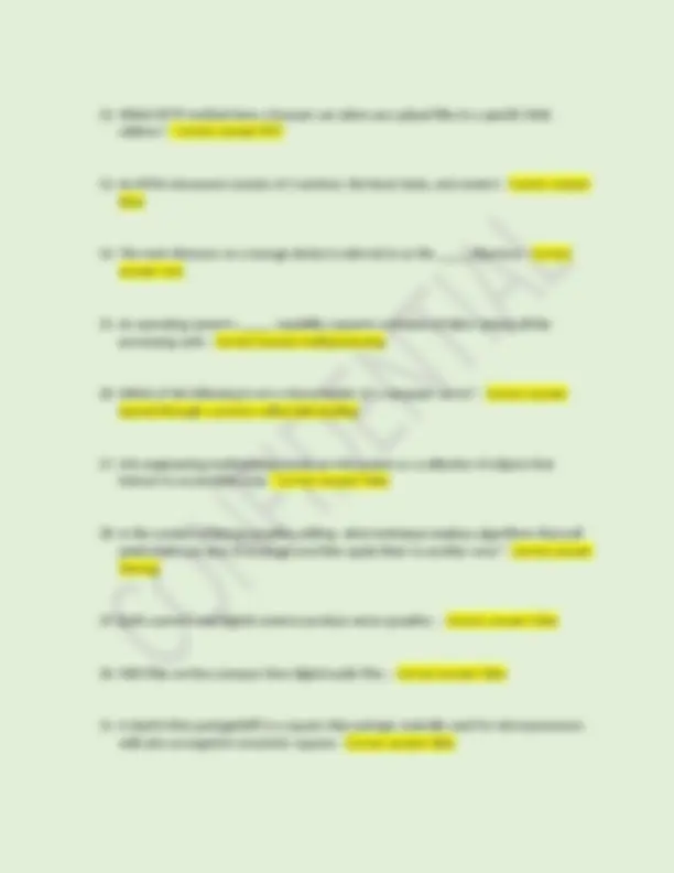 CISC 310 Comprehensive Final Exam: Modules 1-10 | Exams Computer ...