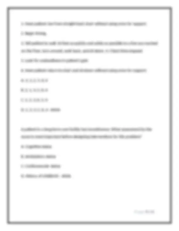 Geriatric Nursing Exam 1 Practice Questions: 2024-2025 | Exams Health ...