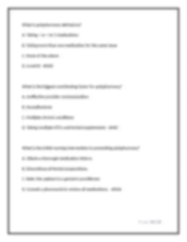 Geriatric Nursing Exam 1 Practice Questions: 2024-2025 | Exams Health ...