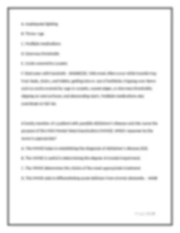 Geriatric Nursing Exam 1 Practice Questions: 2024-2025 | Exams Health ...