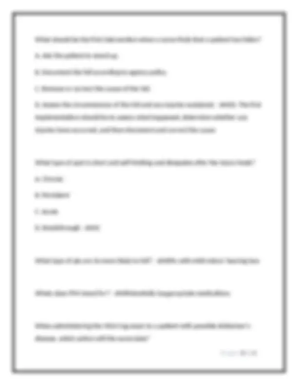 Geriatric Nursing Exam 1 Practice Questions: 2024-2025 | Exams Health ...