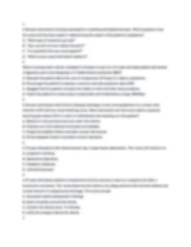 Gastroesophageal Reflux Disease (GERD) - Exam 3 Practice Questions with ...