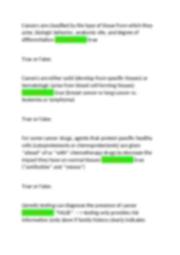 Oncology Exam Questions and Answers: A Comprehensive Guide for Students ...