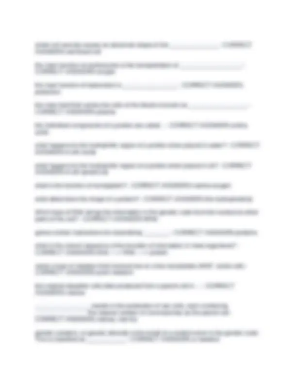 PLTW Biomedical Science Review Exam: Questions and Answers | Exams ...
