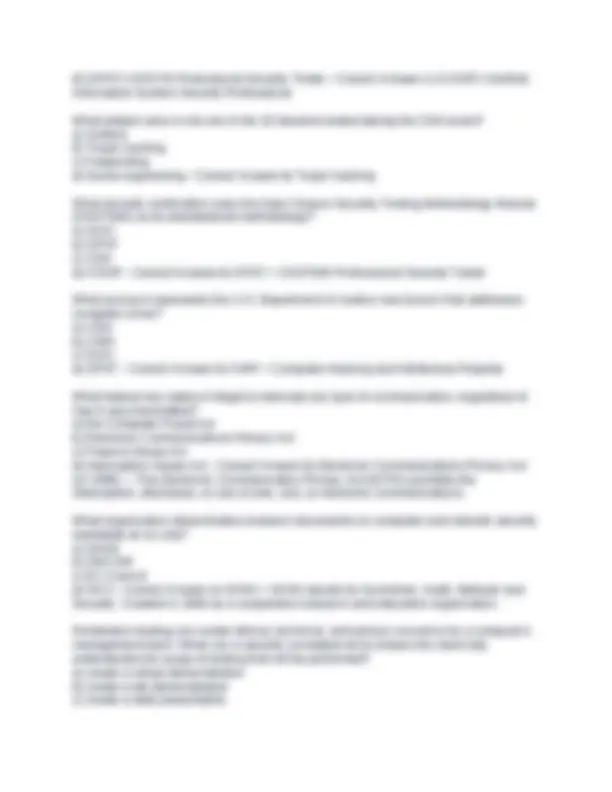 CNIT 123 Exam: Cybersecurity Concepts and Practices | Exams Advanced Education | Docsity