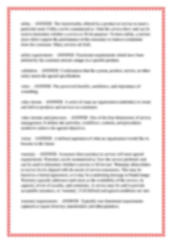 ITIL V4 Definitions: A Glossary of Key Terms and Concepts | Exams Information Technology | Docsity