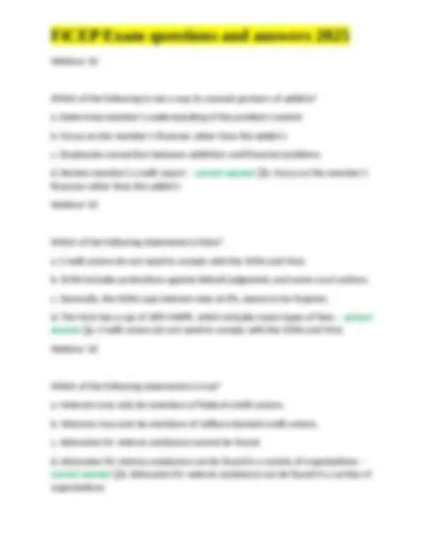 FiCEP Exam Questions and Answers 2025: A Comprehensive Guide to Financial Counseling | Exams ...